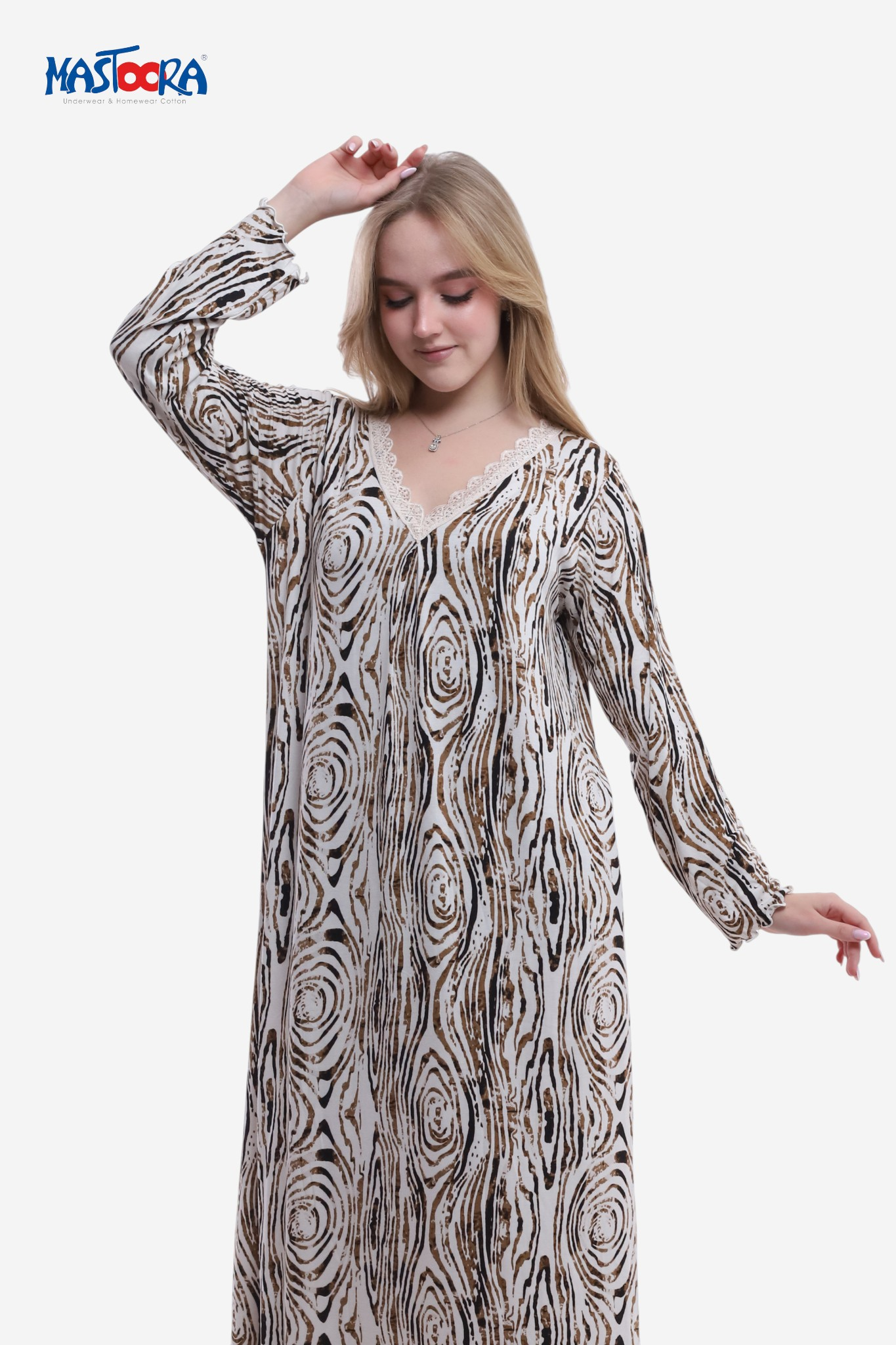 95 Women's viscose jalabiya with sleeves